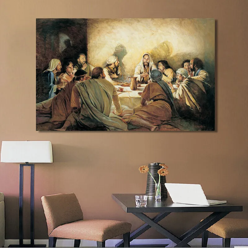 Classical Posters and Prints Wall Art Canvas Painting Jesus in the Last ...