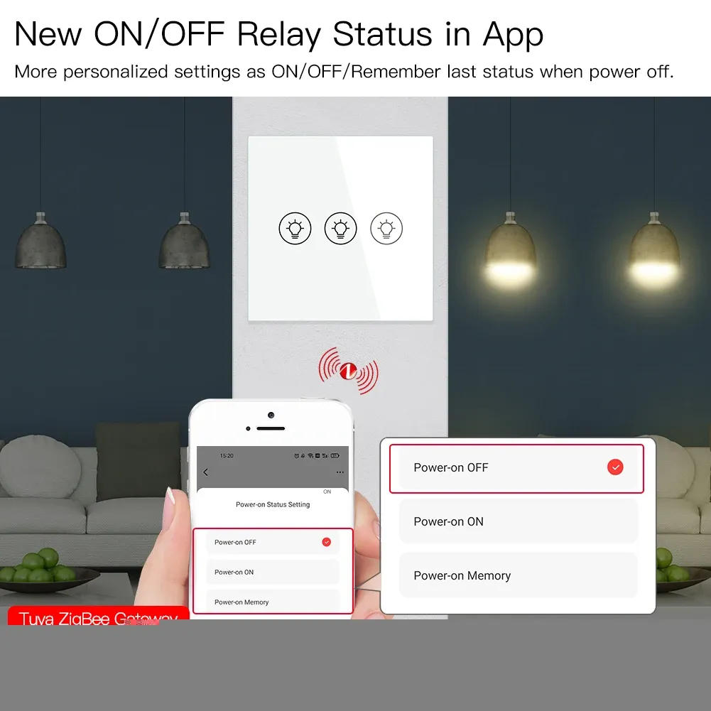 Smart ZigBee Multi Gang Light Dimmer Switch Independent Control Smart ...