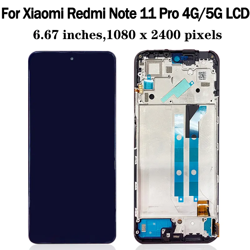 Xiaomi Redmi Note 11 Pro 4G/5G LCD Touch Screen Digitizer Assembly for ...