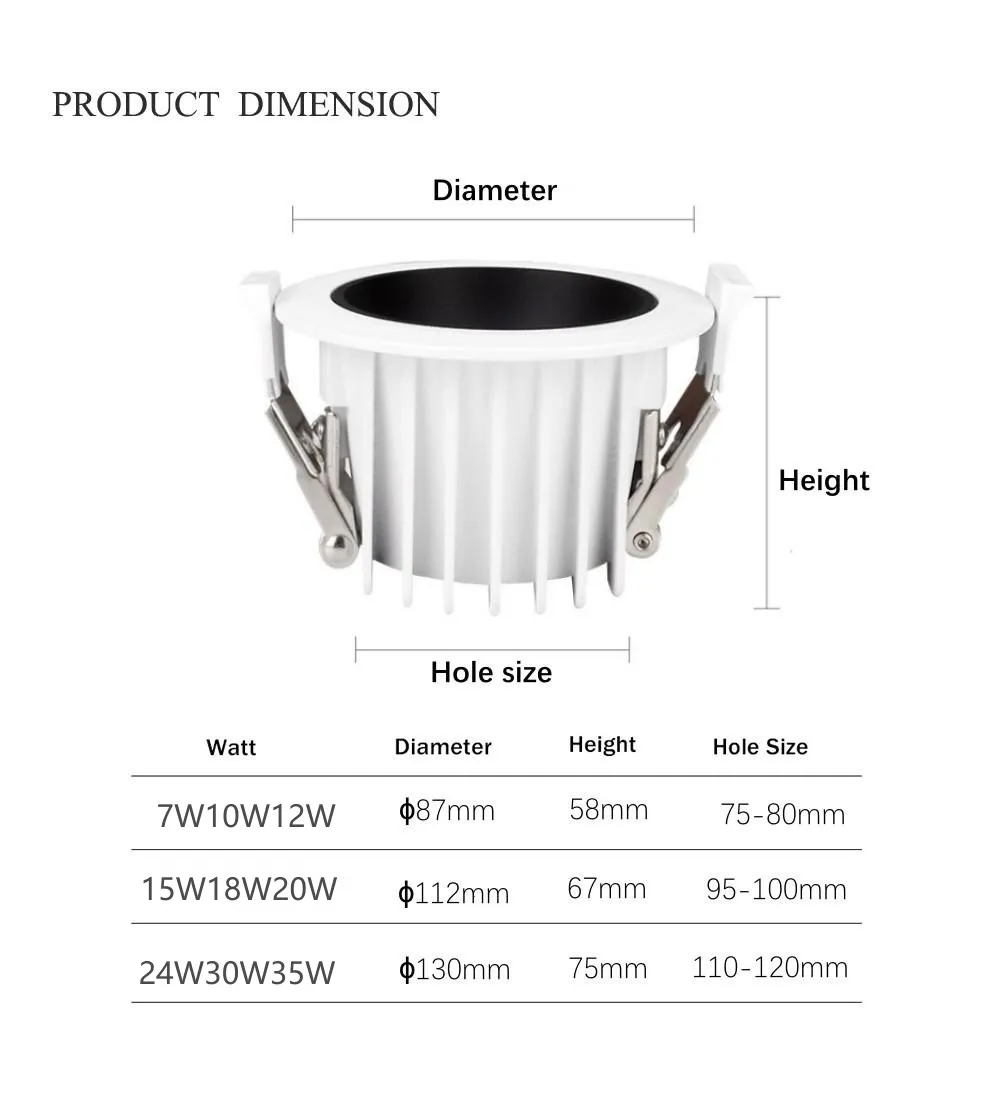 IP65 Waterproof Aluminium Recessed Ceiling Ip65 Gu10 Downlights LED ...