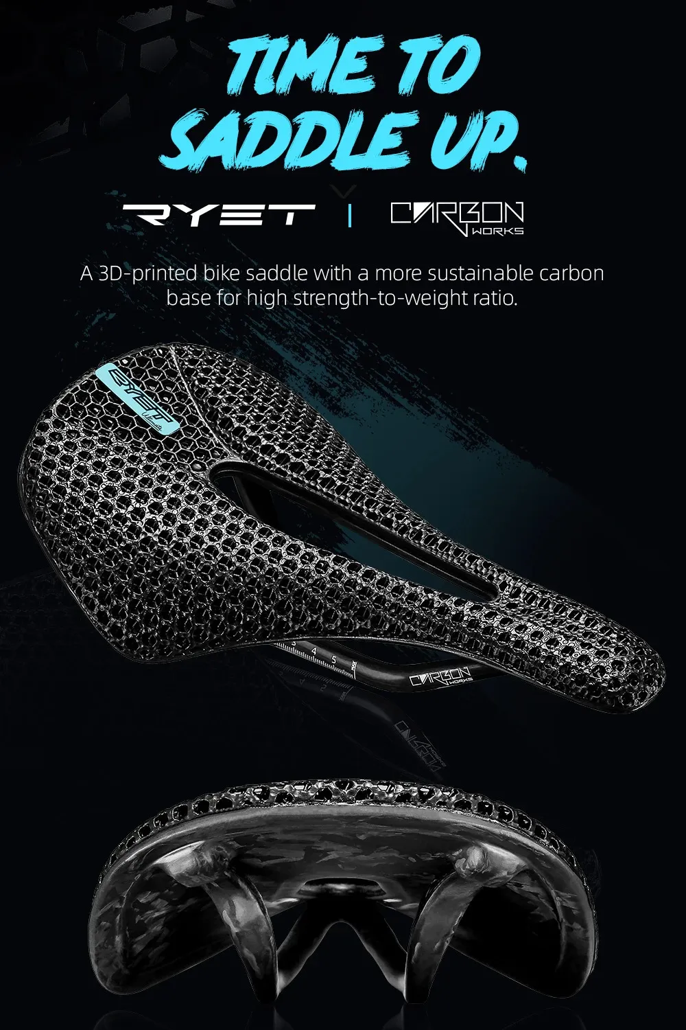 3D Carbon Fiber Bike Seat - Ultra-Light Cycling Saddle for Road & MTB Racing 140/143mm, Red/Blue ...