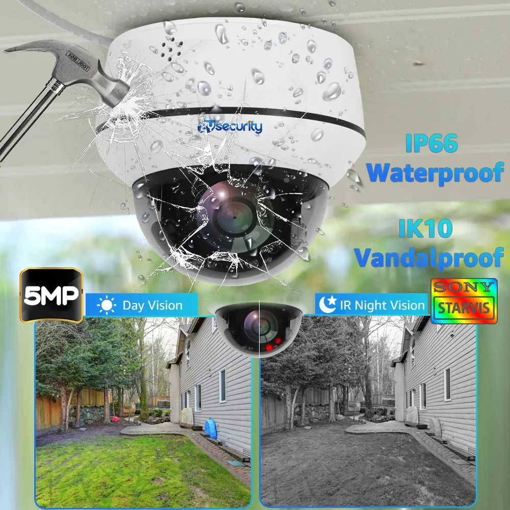 DHgate.com:UHD PoE PTZ Dome Camera w/ 5X Zoom, 2-Way Audio, Human ...