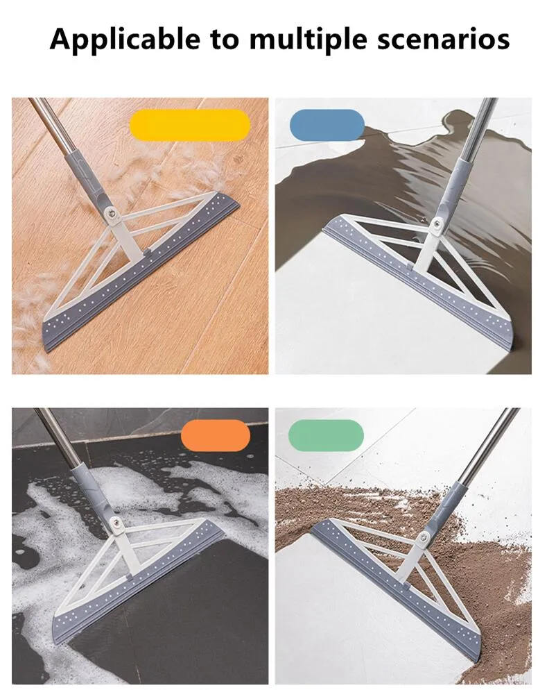 180 Rotatable Magic Rubber Broom Silicone Mop Hand Dust Brooms Home ...