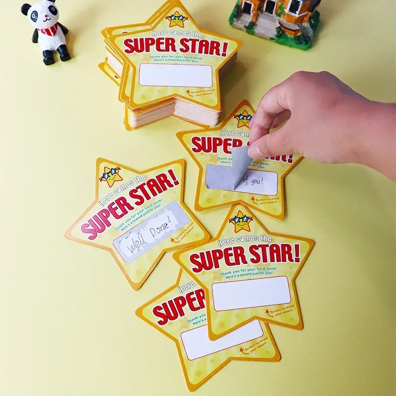 Large Reward Scratch Off Cards: Fun Incentive Stickers For Kids, Early ...