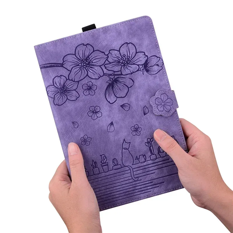DHgate.com:Cute Cat Flower Tablet Case with Stand for Samsung Galaxy ...