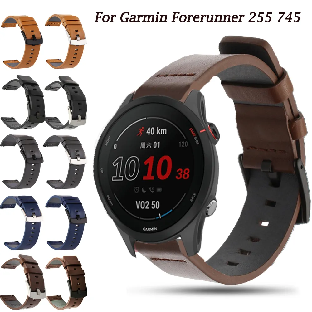Forerunner 255S 255 745 Sport Leather Straps Smartwatch Bracelet For ...