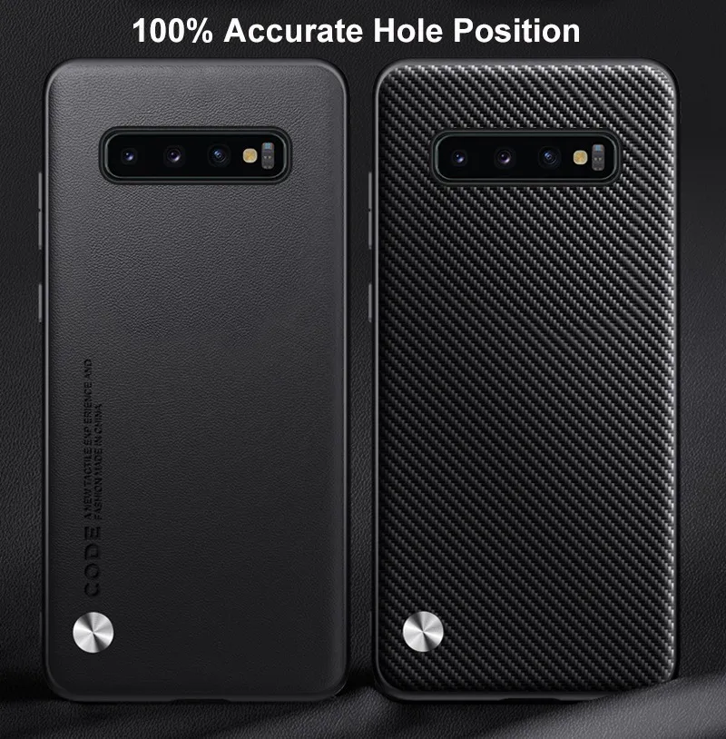 Premium PU Leather Phone Case for Galaxy S10 Plus & S10 5G - Matte ...