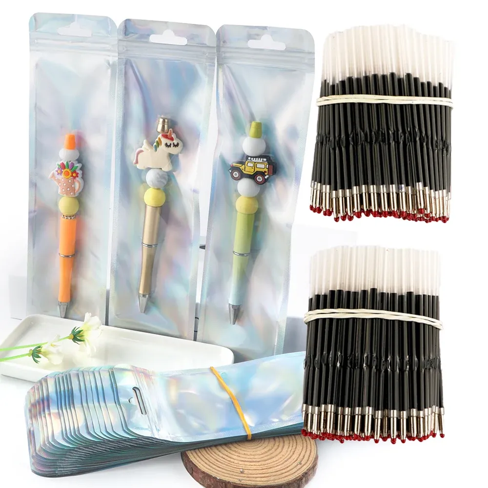 DHgate.com:200-1000 Pack Black/Blue/Red Plastic Ballpoint Pen Refills ...