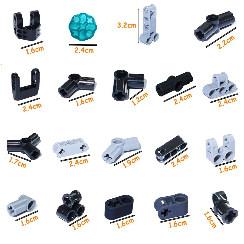 Building Blocks Technical Angled Axle Pin Connector for Parts 32013 ...