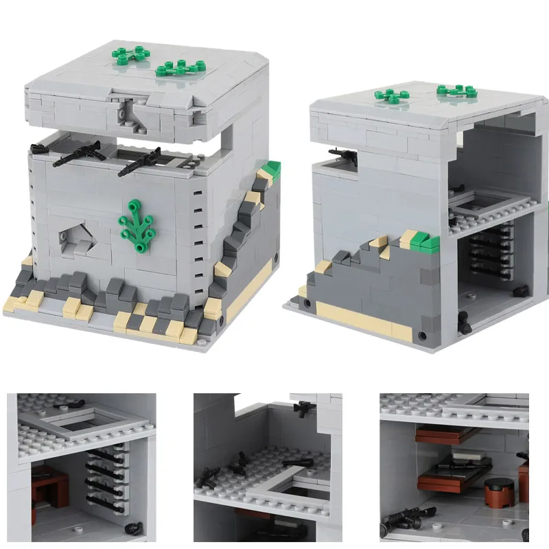 WW2 Military Accessories Building Blocks Sentry Towers Trenches Bunkers ...