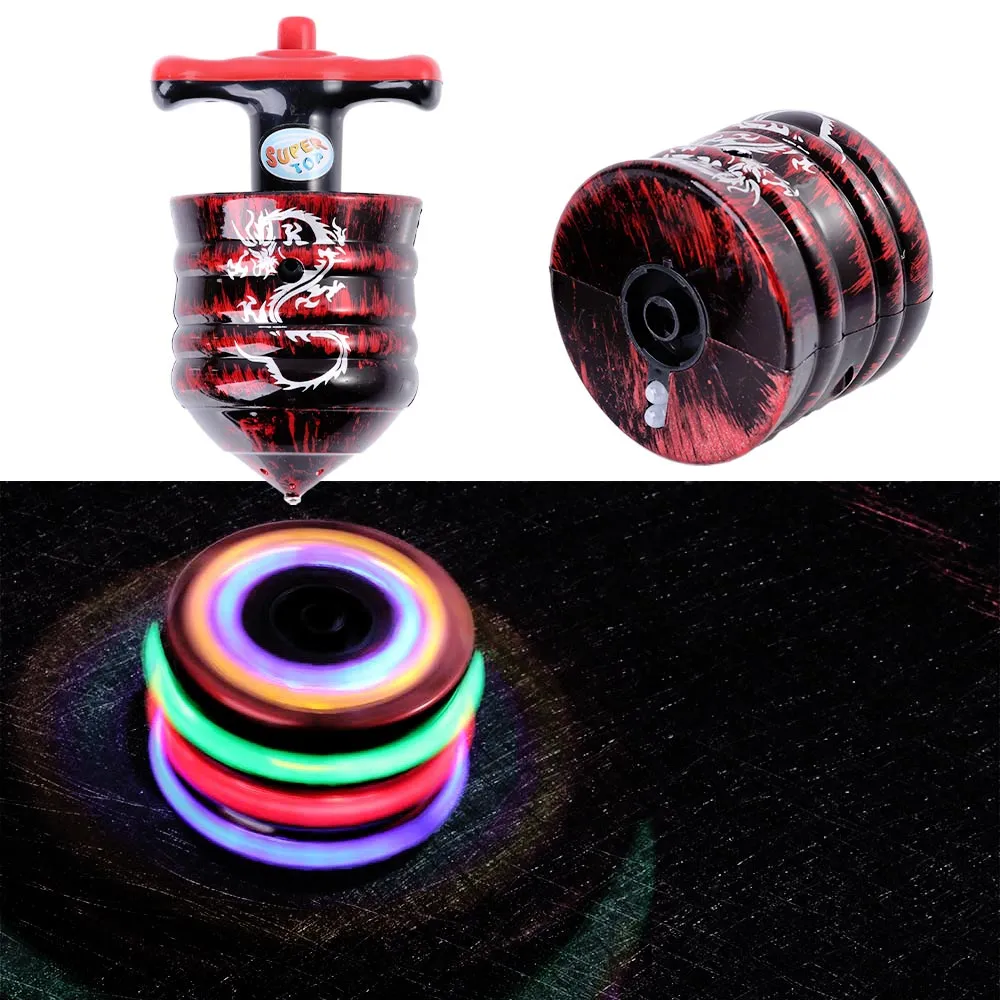 Gyroscope Spinning Top Toys LED Light Music Peg Top Classic Toys Hot ...