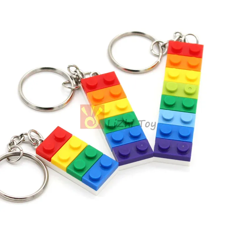 DHgate.com:DIY Rainbow Key Chain Ring Kits - Transparent Building ...