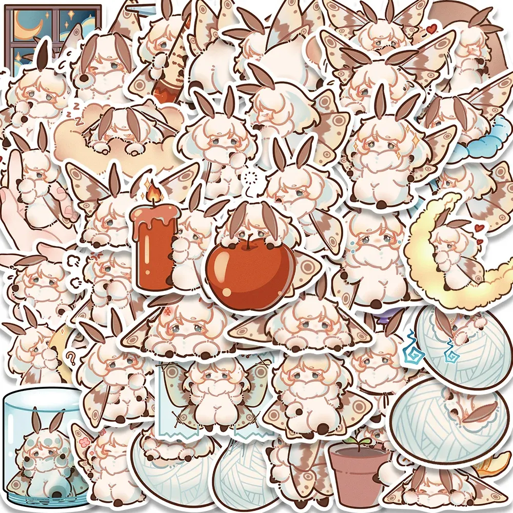 Cute Laptop Stickers: Chubby Moth Fluffy Animal Stickers for ...