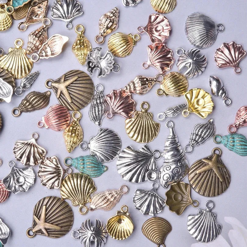 QuantityPCS Resin Ocean Sea Charms Bulk, Cute Seashell Pendants for ...