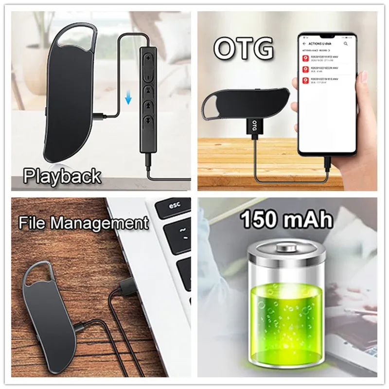 Mini Voice Recorder, Digital Audio Recorder Compact Sound Recording ...