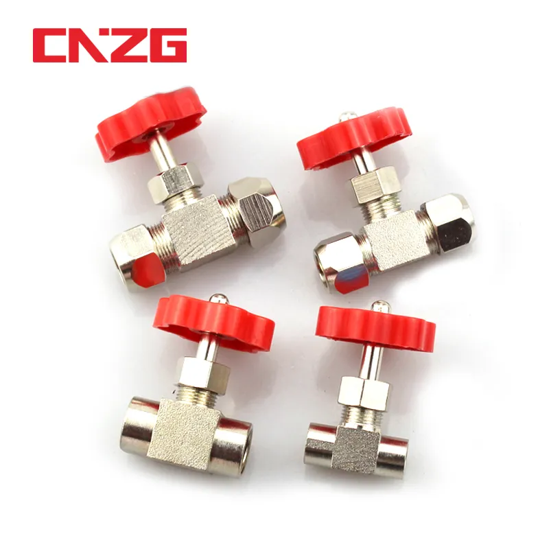 High-Pressure Orange Plastic Handle industrial globe valves with Needle ...
