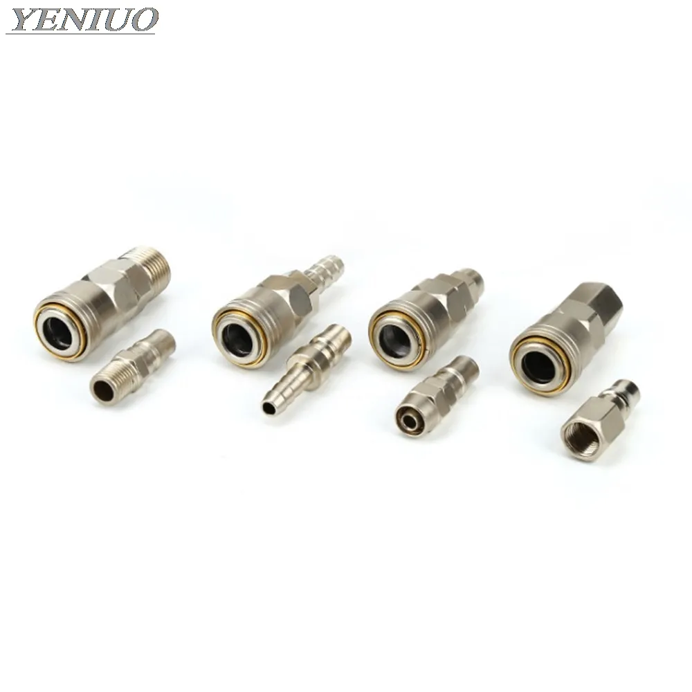Self-Locking C-Type Air Compressor Hose Quick Coupler, Male/Female ...