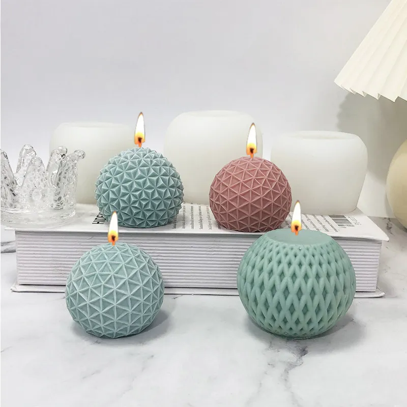 3D Striated Sphere Silicone Candle Mold DIY... From Dhmallqueen, $27.14 ...