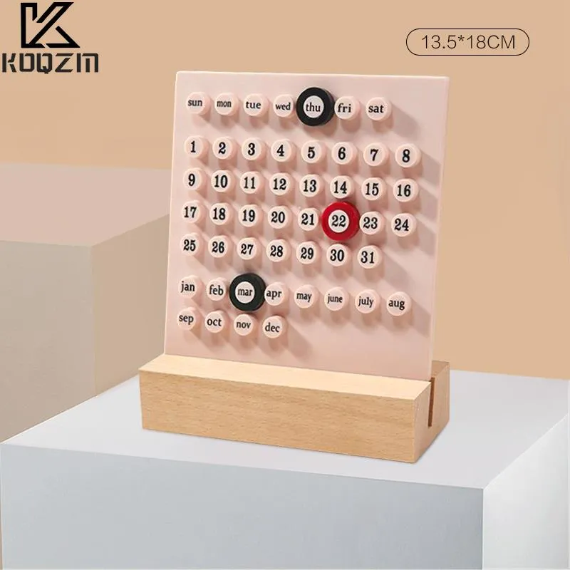 Creative Acrylic Perpetual Calendar Manual 3-Ring Date Record Handmade ...