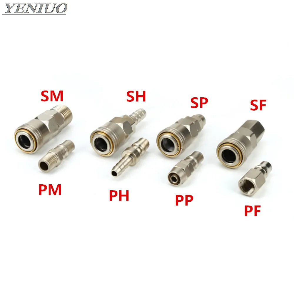 Self Locking C Type Pneumatic Air Compressor Hose Quick Coupler Durable ...