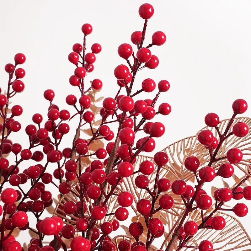 Artificial Red Berry Flowers Bouquet Faux Plant For... From Ddmylucky ...