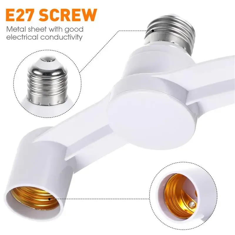 DHgate.com:"E26/E27 LED Light Bulb Splitter - 2-in-1 Lamp Head Socket ...