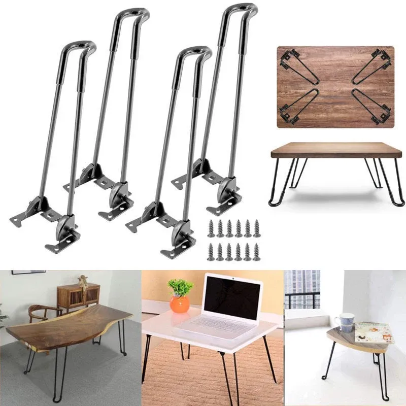 Foldable Coffee Table Legs: Metal Table Legs Folding Support For DIY ...
