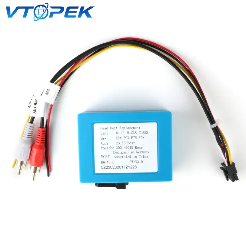 Vtopek Optical Fiber Amplifier Decoder Box & Cable Adapter For Benz ML ...