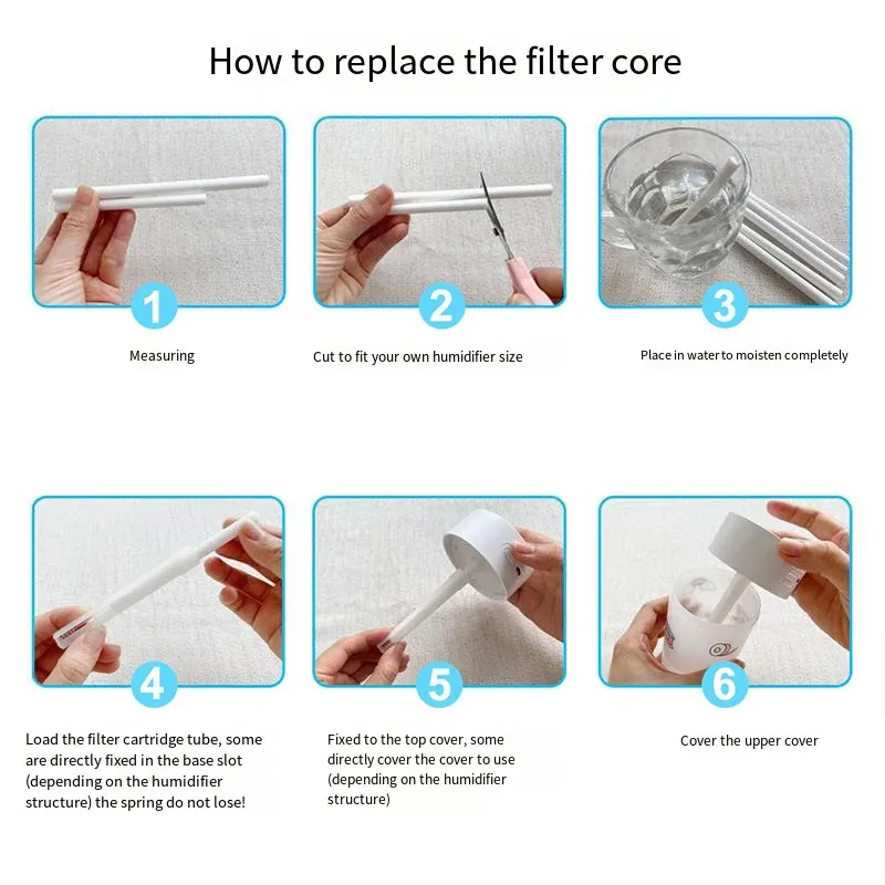 7mm and 8mm Humidifier Replacement Cotton Rods Cut to Size for ...