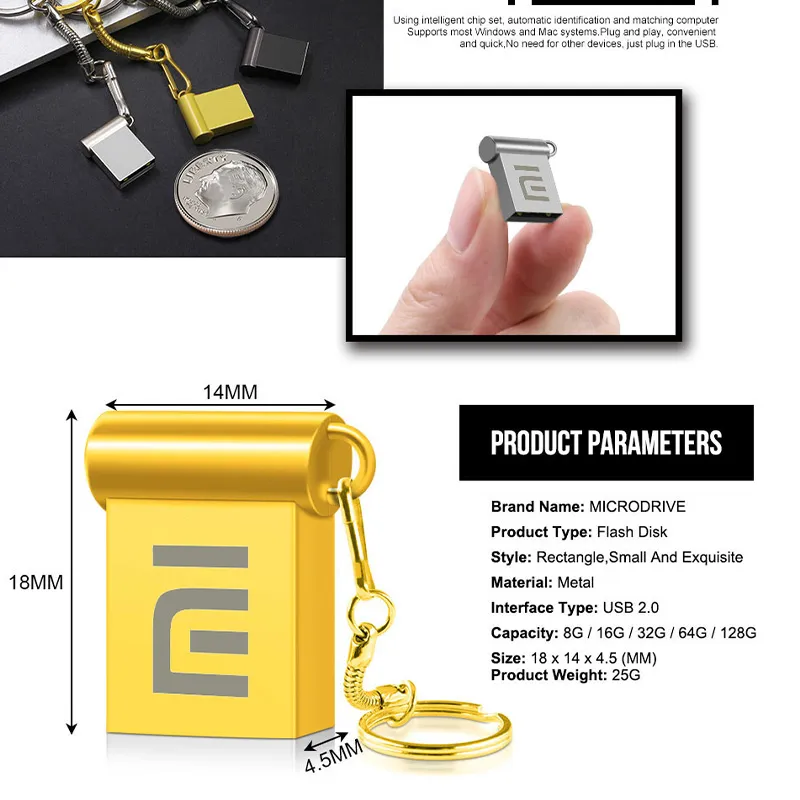 High Speed Metal Data Storage Device Pendrive USB Flash Drive, Type C ...
