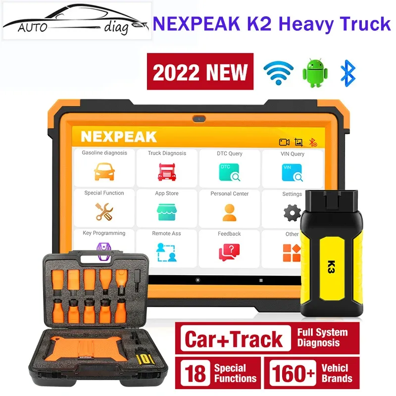 NEXPEAK K2 Heavy Truck obd2 scanner Tool - Full System OBD2 VCI ...