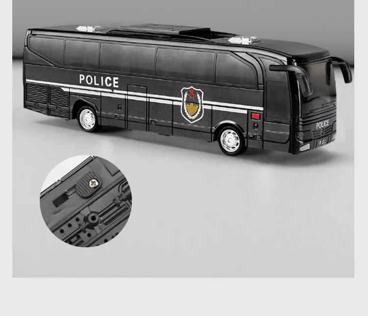 Bus Kids Toys Inertial Pull Back School Bus With Light & Music ...