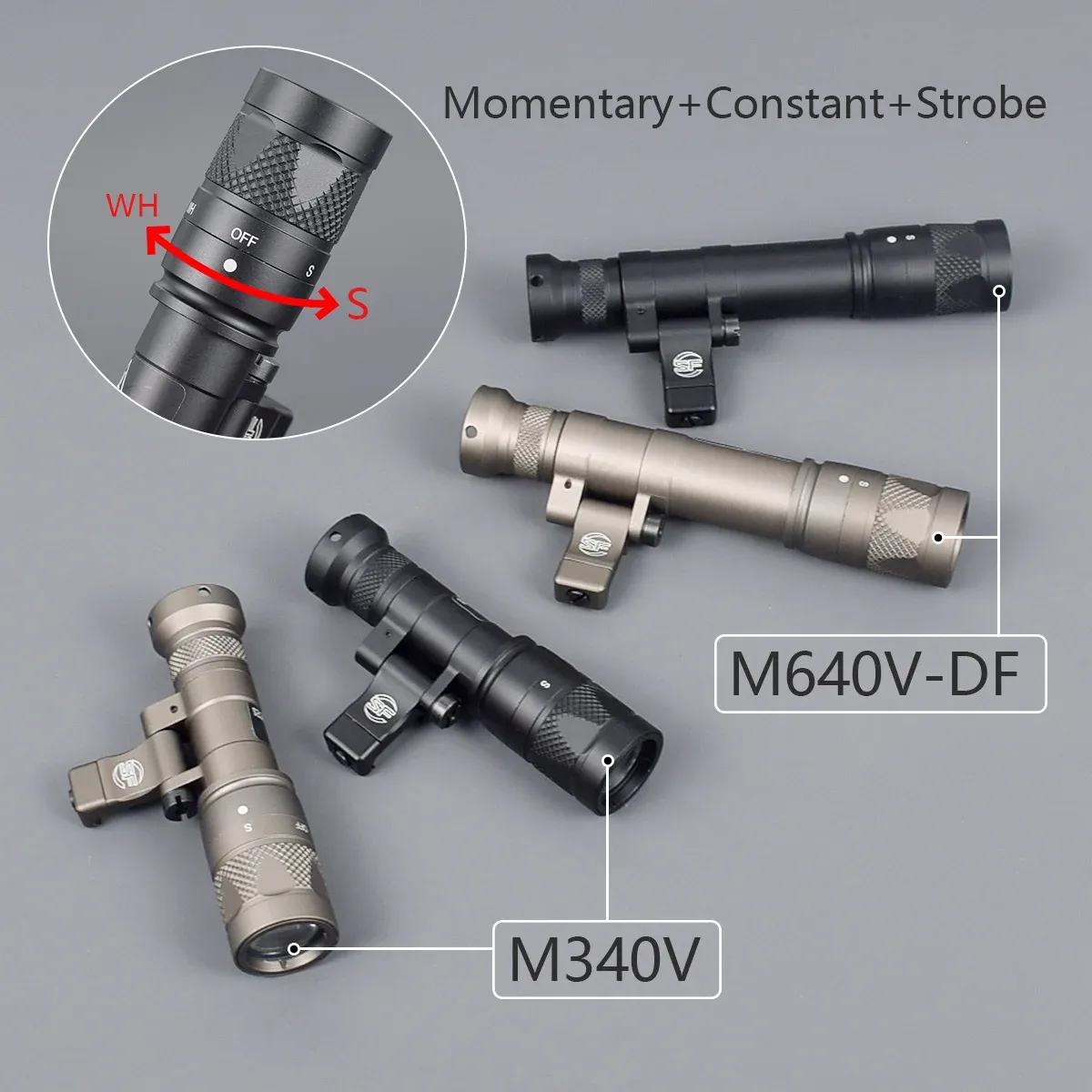 Tactical SureFire Offset Flashlight M340C M640DF M340V M640V Strobe ...