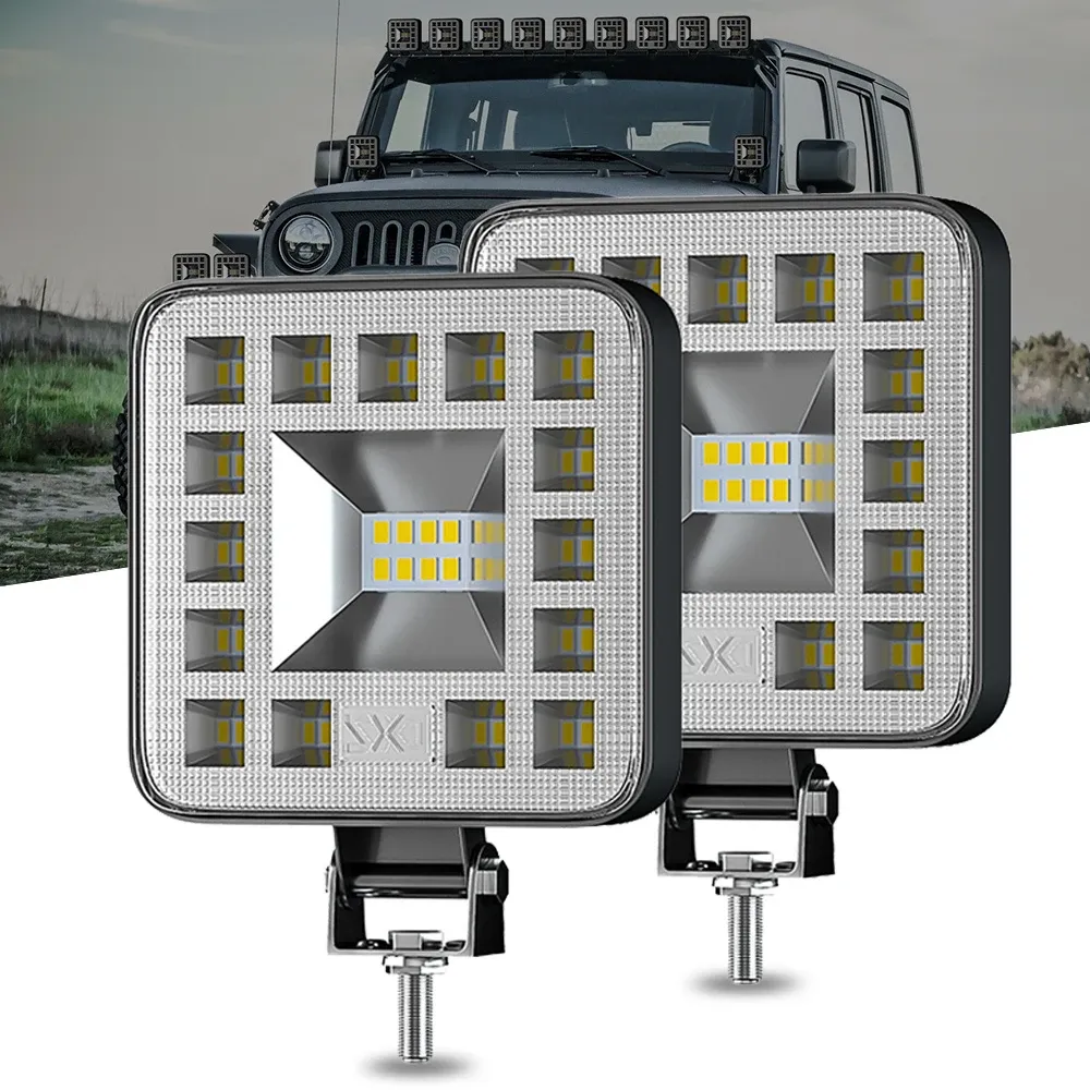 3030 SMD 87W Super Bright LED Car Work Light - Spot & Flood Beam, 6500K ...