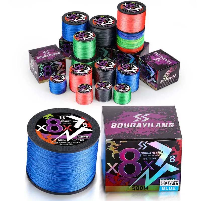 DHgate.com:Sougayilang 8-Strand Braided PE Fishing Line, 100M/300M/500M, Strong Multifilament ...