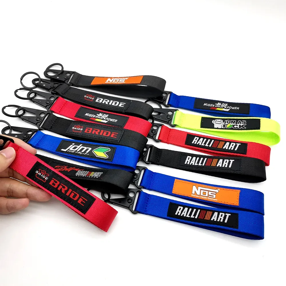 Car Mugen Tags Keychain JDM Sport Racing Keyring Fabric Drift Key Phone ...