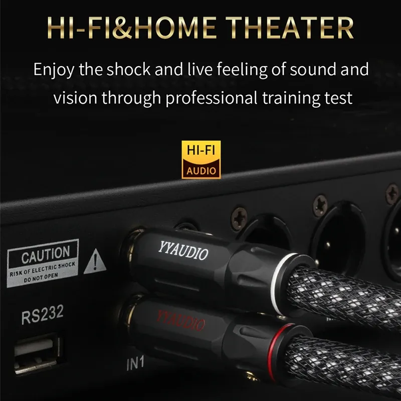 YYAUDIO HIFI RCA Male Plug Connector Lockable Adjustable Speaker Wire ...