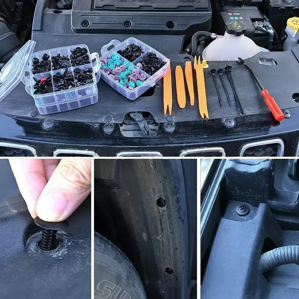 Car Fastener Clips Bumper Retainer with 30 Tools Plastic Rivets Push ...