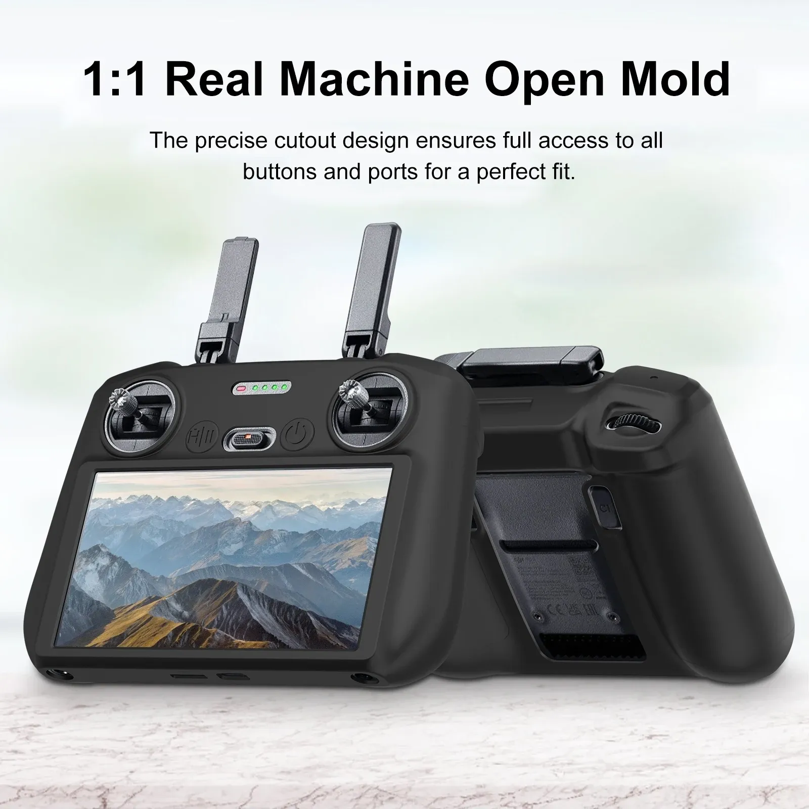 DHgate.com:DJI RC/ Mini 4 Pro/Air 3 RC Silicone Case with Strap, Black ...