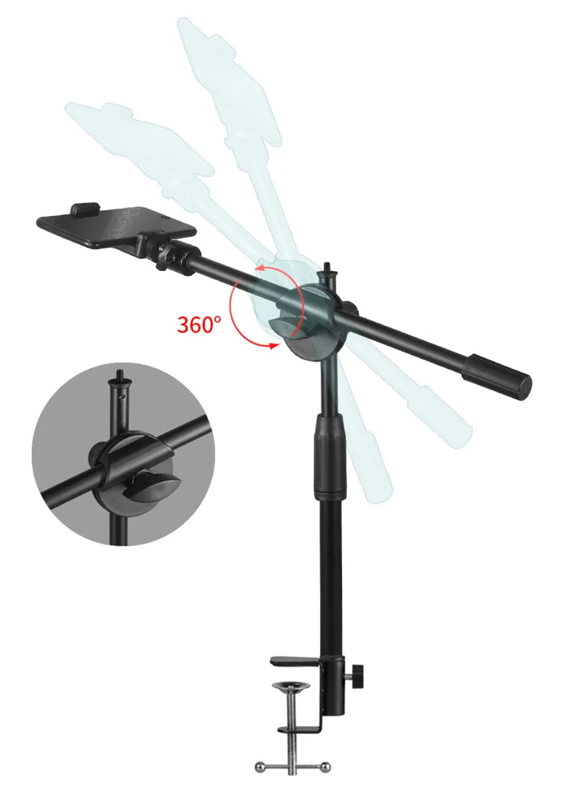 Horizontal Aluminum Table Tripod Stand for Mobile Phone Overhead ...
