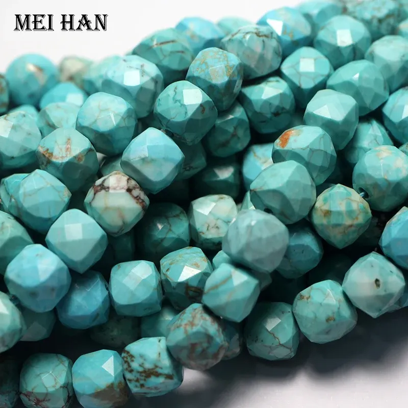 DHgate.com:Meihan 2-Strand Turquoise Square Faceted Loose Gemstone ...