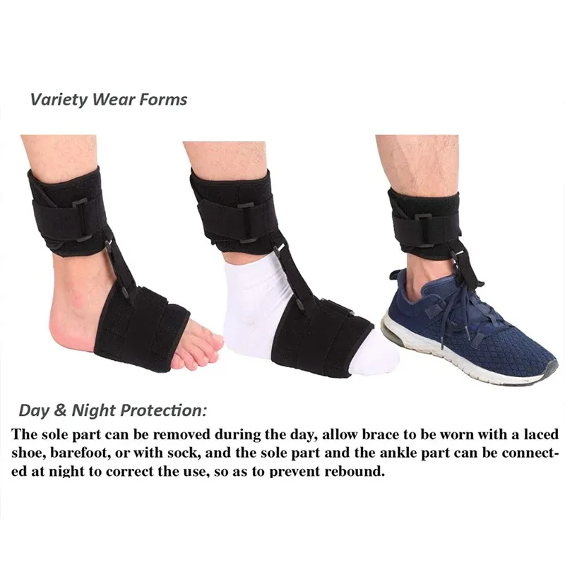 Adjustable Foot Drop Brace with Arch Support, Breathable Plantar ...