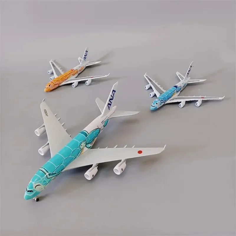 20cm Zamak Alloy Metal Sea Turtle Airbus A380 Airplane Model Painting ...