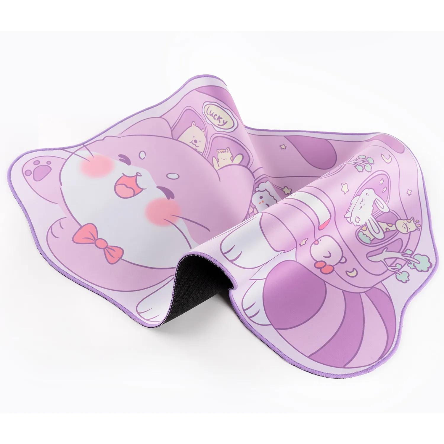 DHgate.com:XXL Kawaii Cat Gaming Mouse Pad - Cute Pink Bus Desk Mat ...