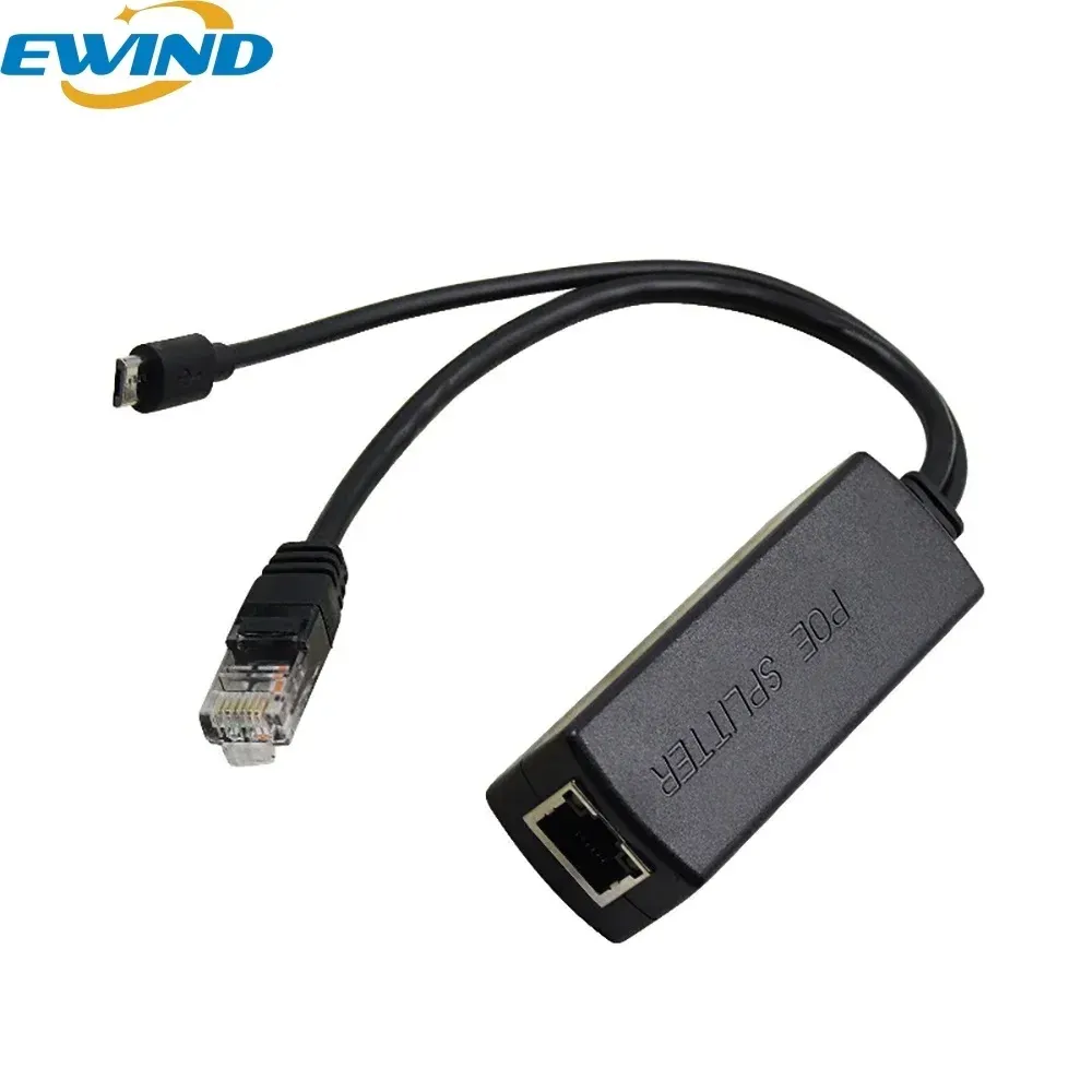 EWIND Gigabit PoE Splitter 48V to 5V/12V DC Power Over Ethernet Adapter ...