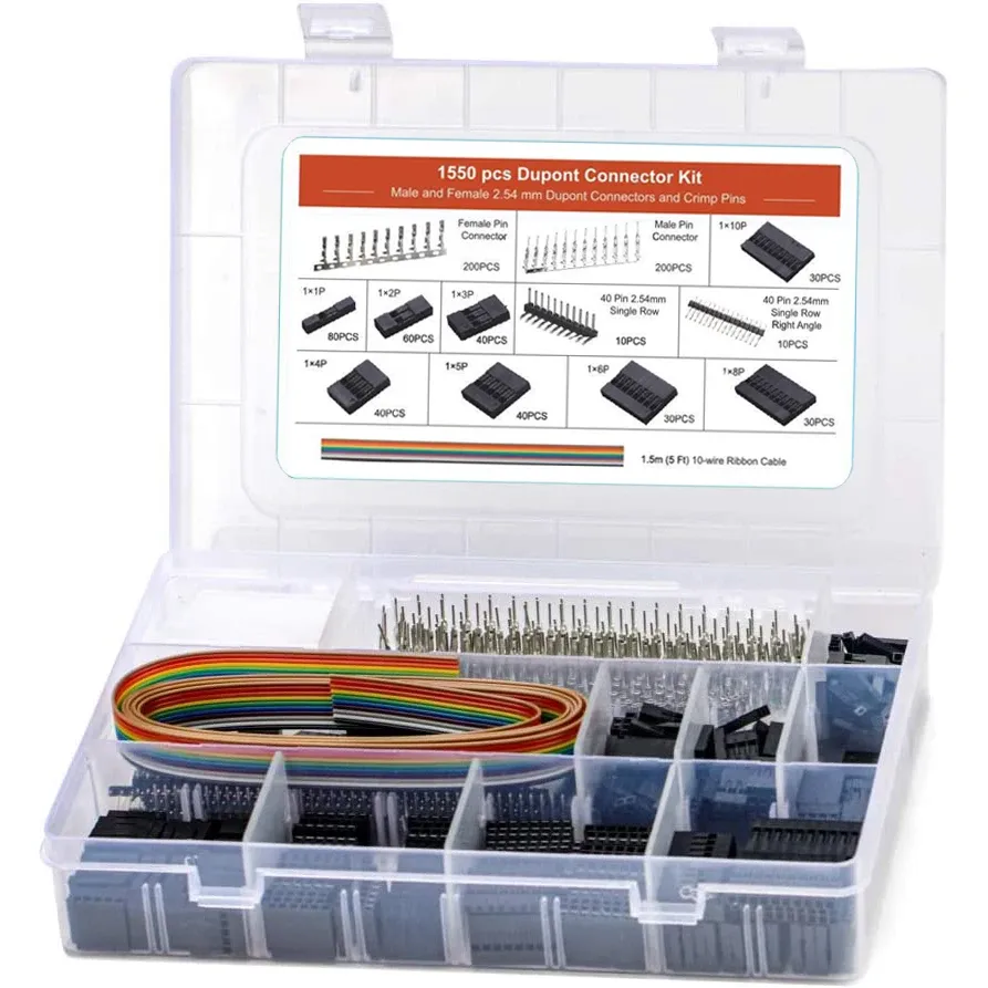 2 Pin Electrical Connector Wire To Wire Kit: 2.54mm Pitch, Includes Pin ...