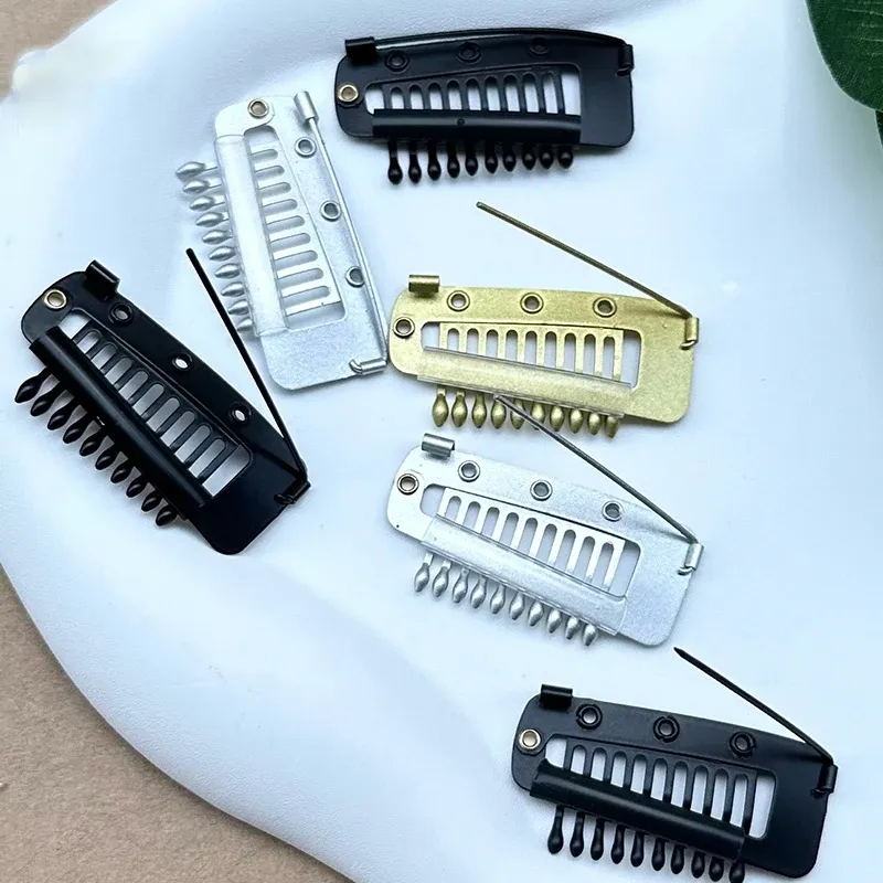 10-chunni clips 1.42 in 3.6 cm 10 Teeth Snap Clips with Safety Pin for ...