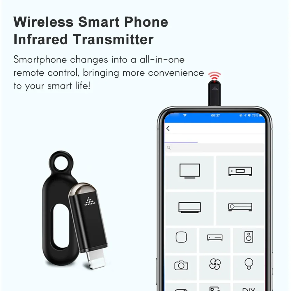 Mini Universal IR Remote Control Replacement for iPhone/Android Phones ...