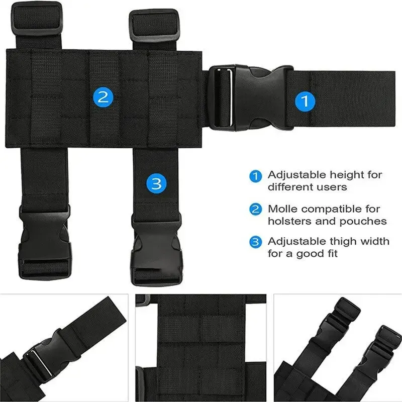 Adjustable Molle Platform Drop Leg Holster With Universal Thigh Strap ...