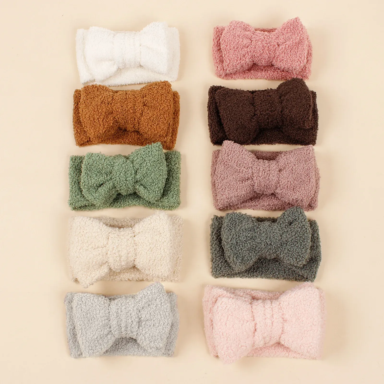 Teddy Fleece Baby Turban Headwrap: Cozy Winter Warmth, Soft DIY Big Bow ...